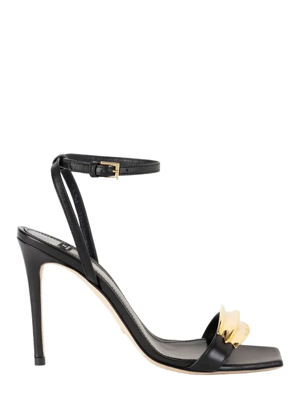 Elisabetta Franchi Jewel-detail Stiletto Sandals - Black