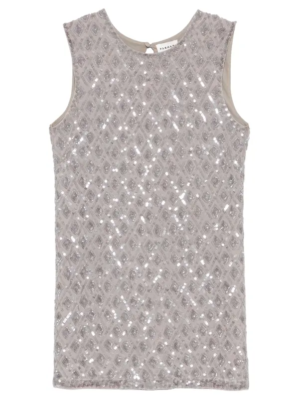 P.a.r.o.s.h Sequined Mini Dress - Neutrals