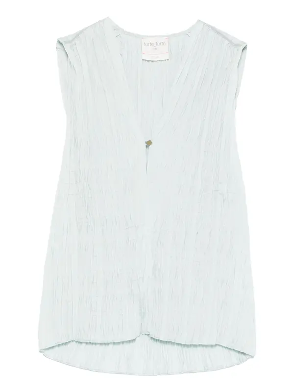 FORTE_FORTE Pleated Top - Blue