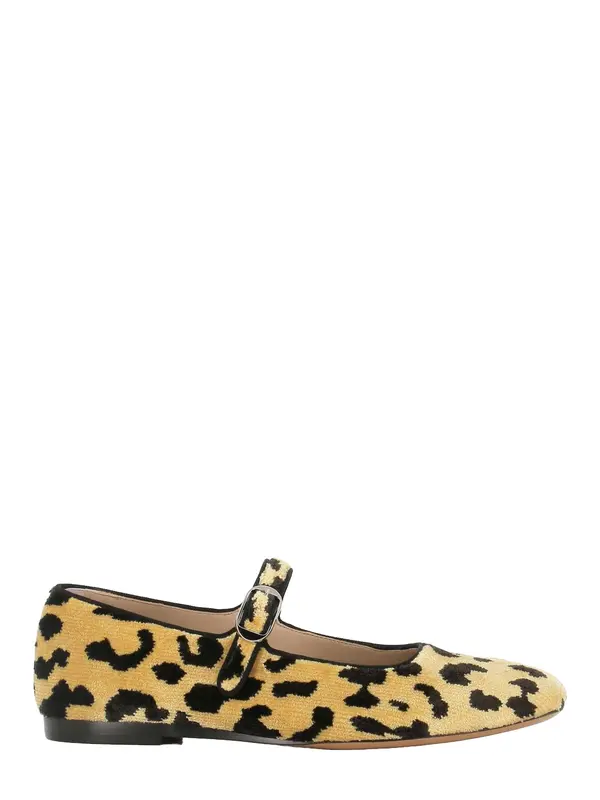 Le Monde Beryl Stella Leopard Print Ballet Flats - Yellow