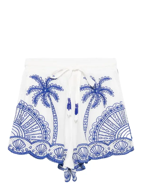Farm Rio Guipure-lace Shorts - White