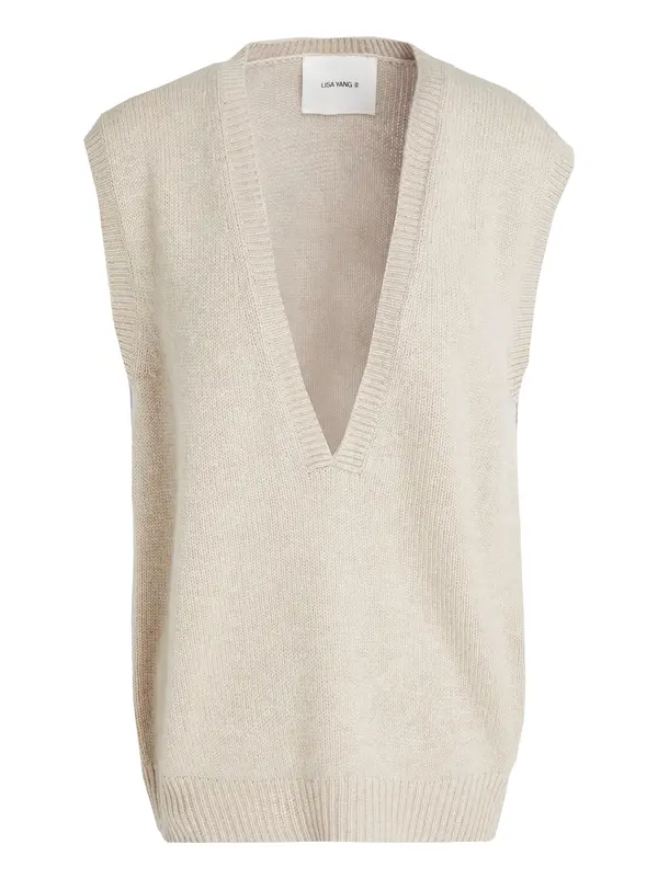 LISA YANG Ling Cashmere Vest - Sand