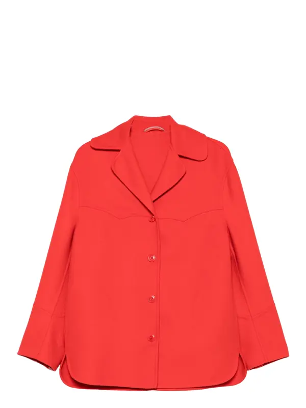 Ermanno Scervino Virgin Wool Coat - Red