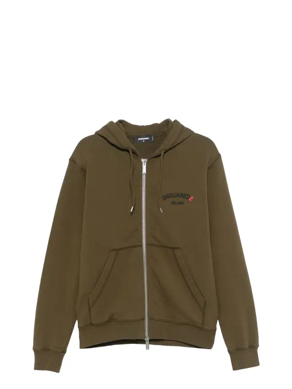 Dsquared2 Logo-appliqué Hoodie - Green