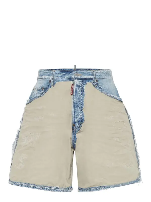 Dsquared2 Semplice Carpenter Denim Shorts - Neutrals