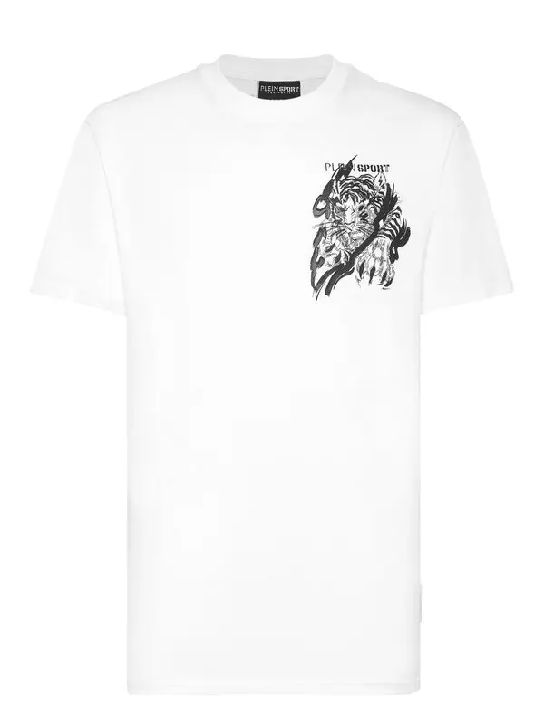 PLEIN SPORT Tiger-motif T-shirt - White