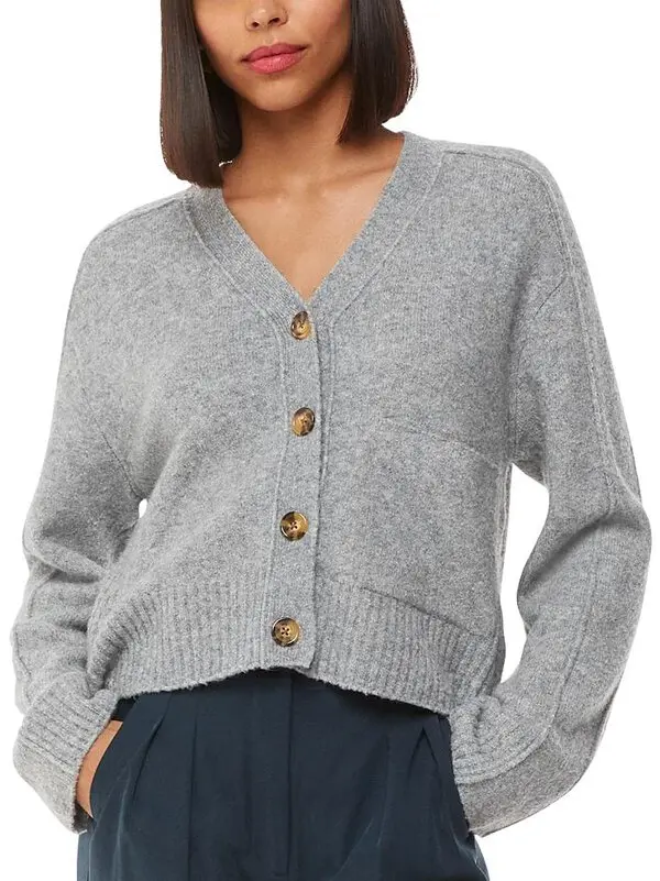 Whistles Pocket Cardigan - Grey Marl