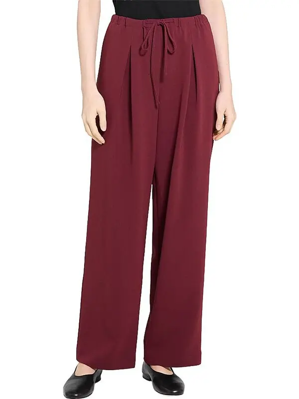 Theory Pleated Drawstring Pants - Grenache