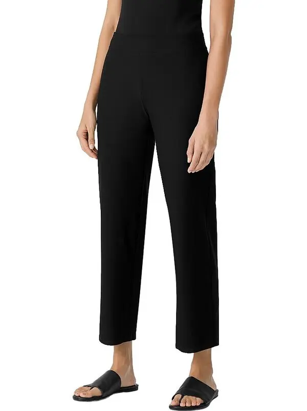 Eileen Fisher Straight Ankle Pants - Black
