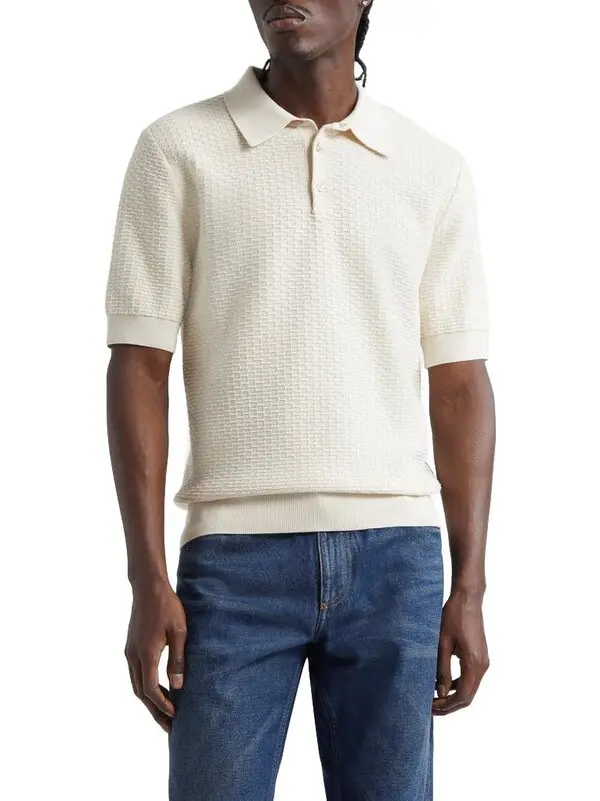 Dolce & Gabbana Textured Polo Sweater - M2826 Beige Chiarissimo