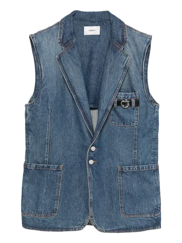 Coperni Sleeveless Denim Jacket - Blue