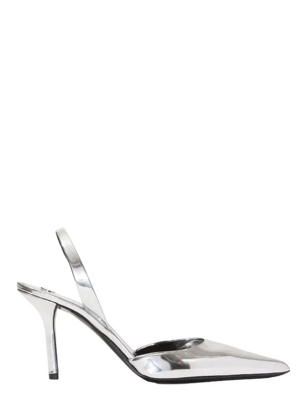 Proenza Schouler Slash Slingback Pumps - Silver