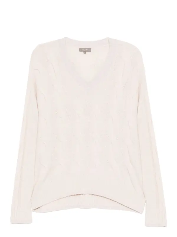 N.peal Cable Cricket Sweater - Neutrals