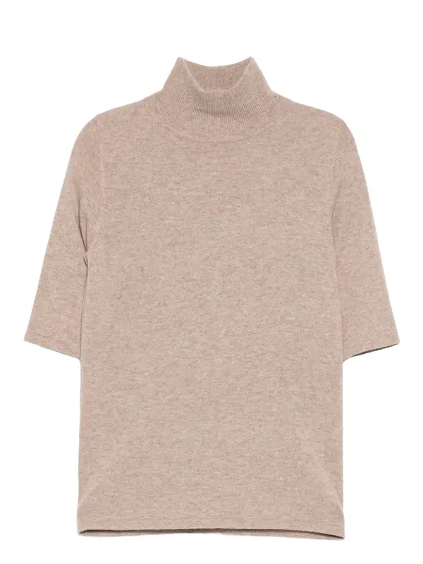 N.peal Mock Neck T-shirt - Brown