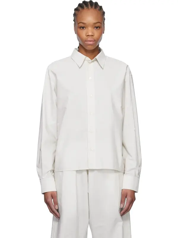 MAISON MARGIELA - MM6 Maison Margiela Spliced Striped Cotton Poplin Shirt
