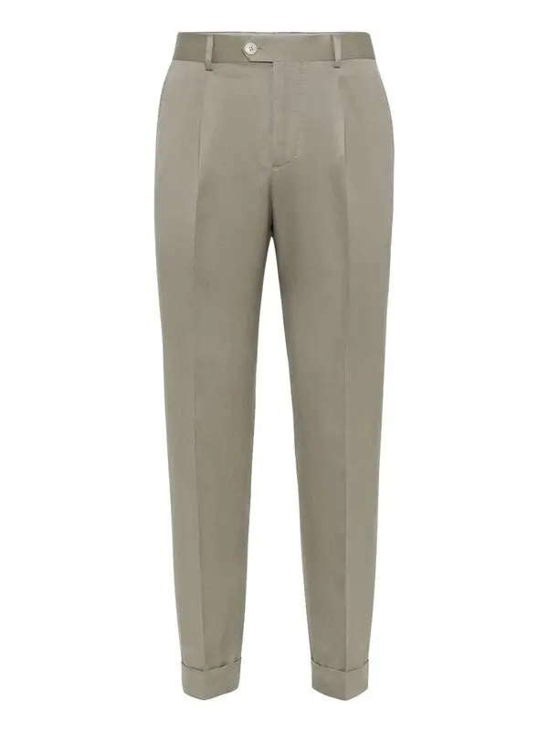 Brunello Cucinelli Pleat-detailing Straight Trousers - Neutrals