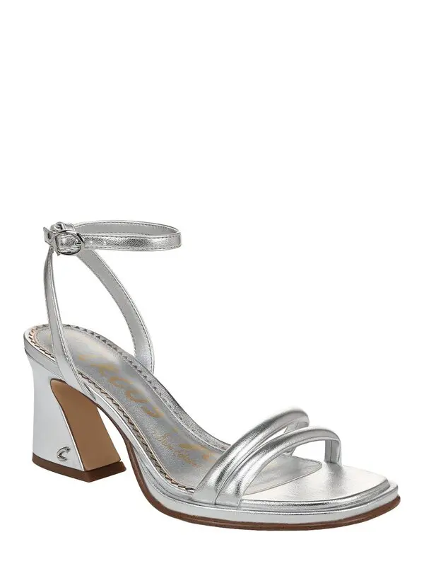CIRCUS NY BY SAM EDELMAN Holly Ankle Strap Sandals - Soft Silver