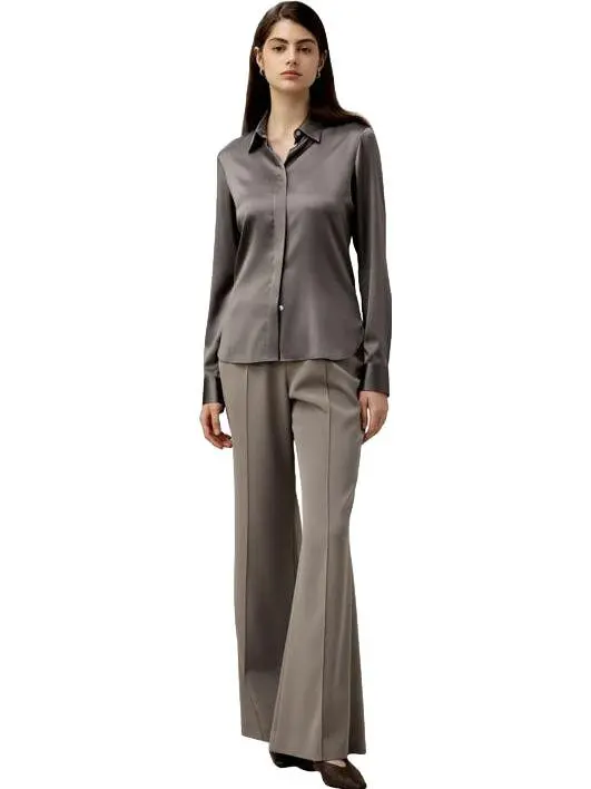 Lilysilk Stretch Silk Fitted Shirt - Mercury