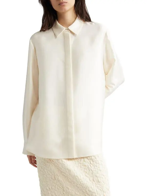 Partow Dahlia Silk Shirt - Ivory