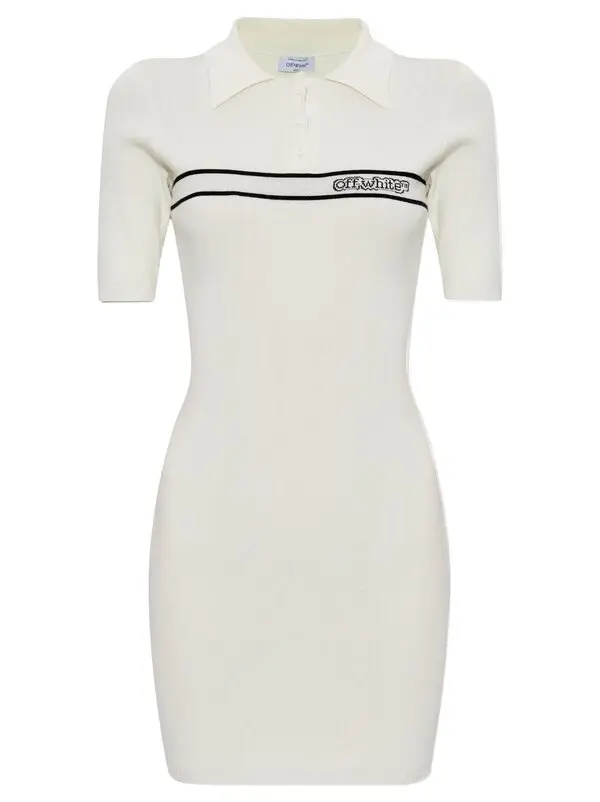 Off-White X Virgil Abloh Short Sleeve Dress - Neutrals