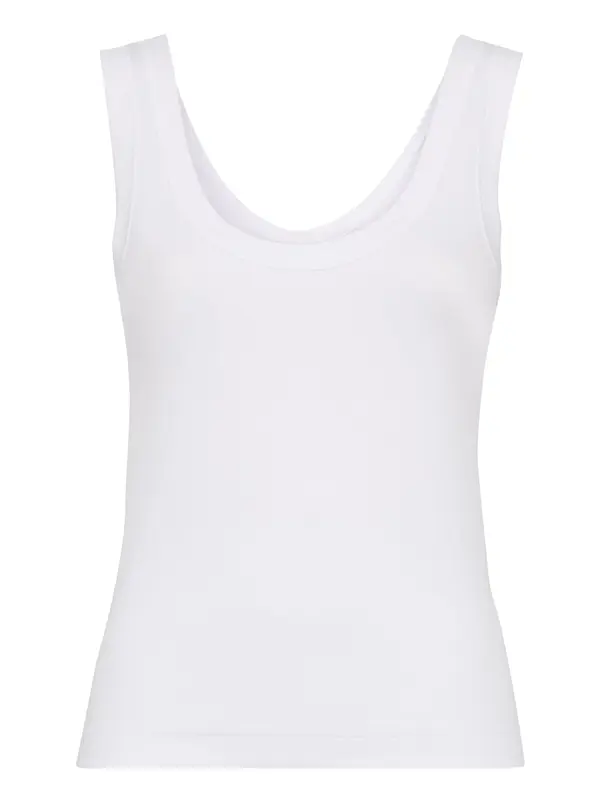 Brunello Cucinelli Ribbed Tank Top - White