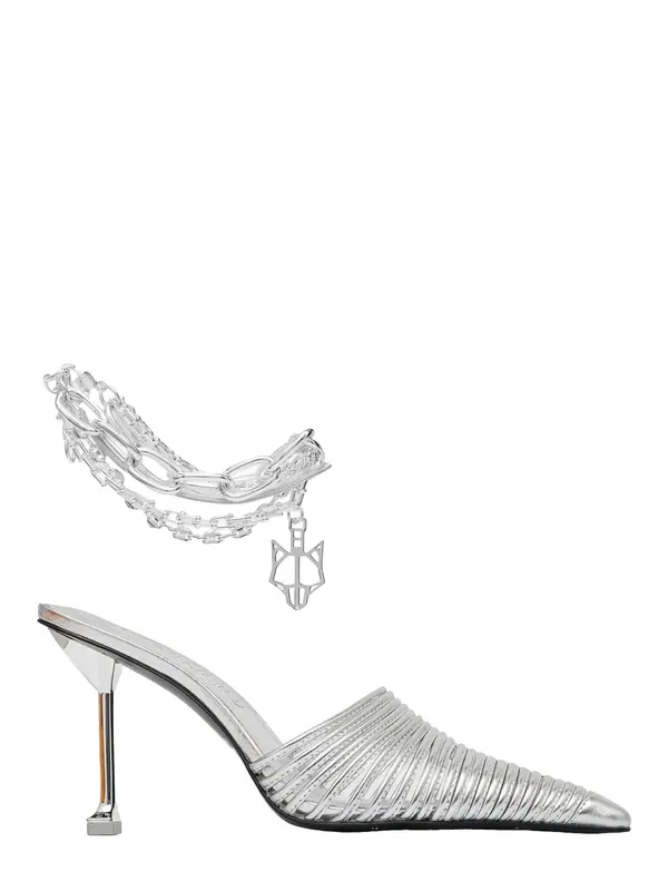 NAKED WOLFE Chromed Pumps - Silver