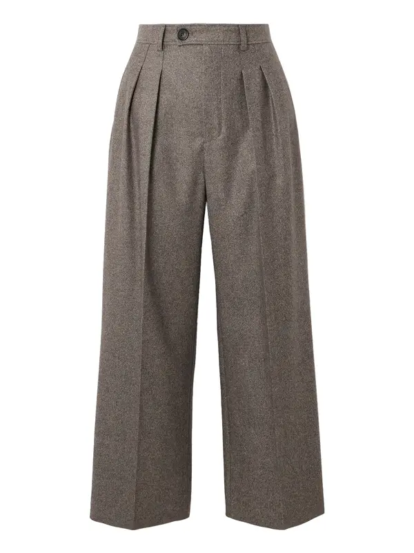Loro Piana Yurik Pleated Pants - Brown