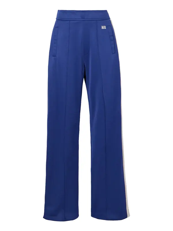 WALES BONNER Mantra Pointelle-trimmed Track Pants - Blue