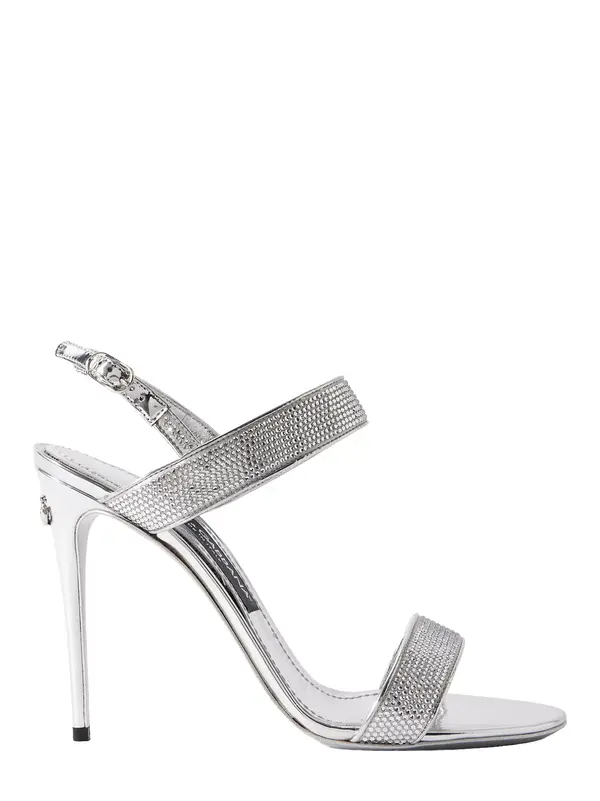 Dolce & Gabbana Crystal-embellished Sandals - Silver