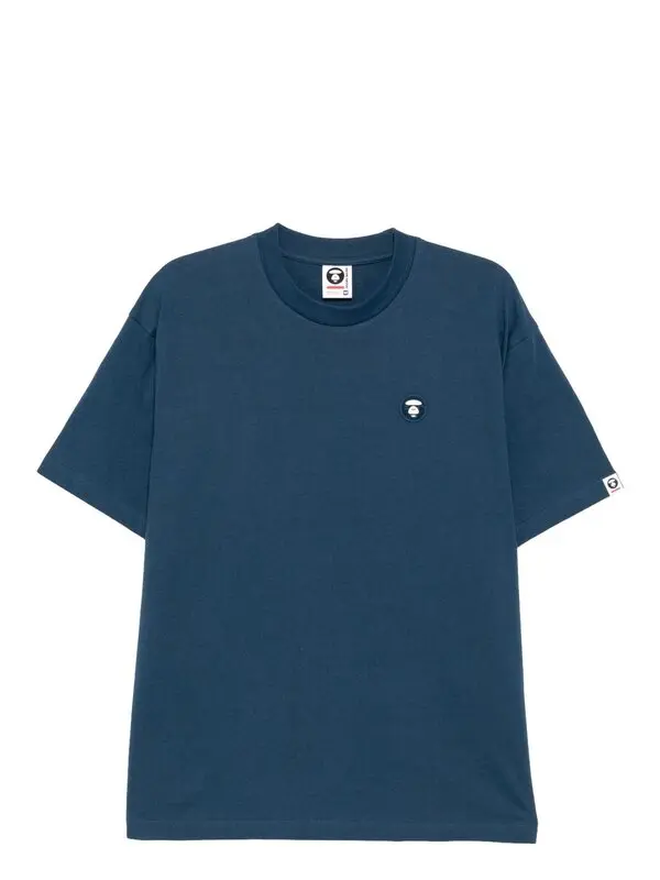 AAPE BY *A BATHING APE Logo-patch T-shirt - Blue
