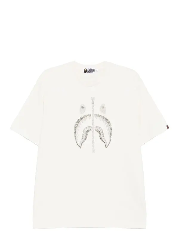 A BATHING APE Logo-print T-shirt - Neutrals