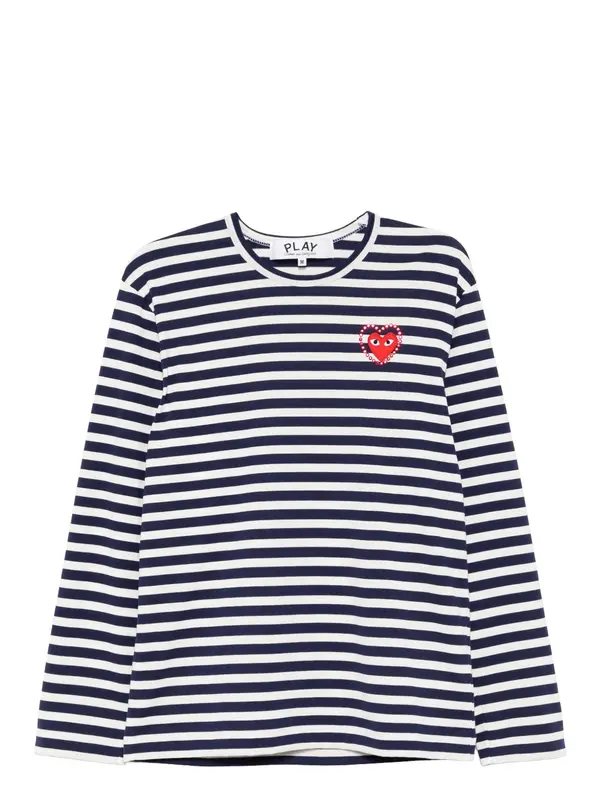 Play Comme Des Garcon Stripe T-shirt - White