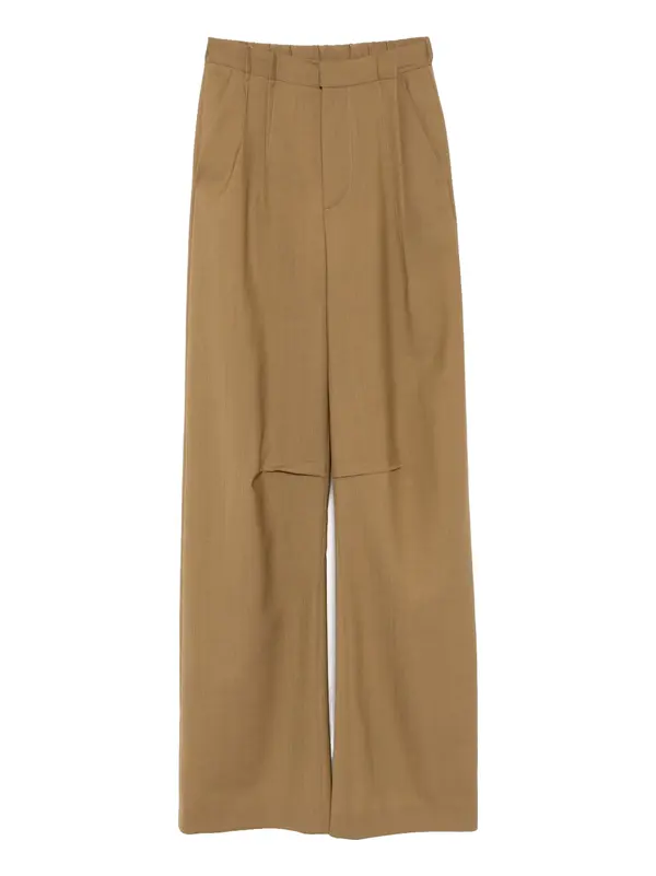 MAISON MARGIELA Pleat-detailing Trousers - Brown