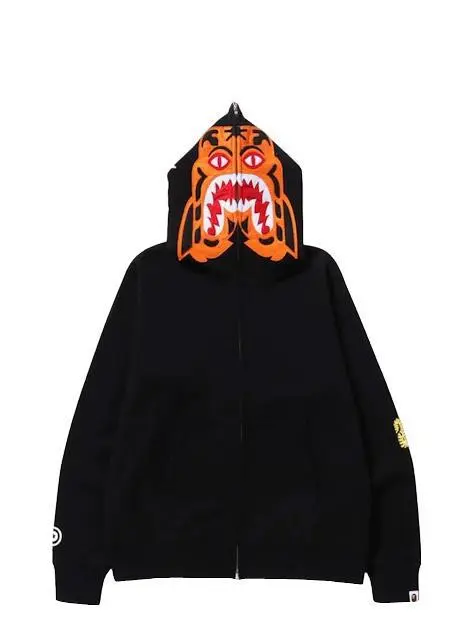 BAPE Tiger Full Zip Hoodie - Black
