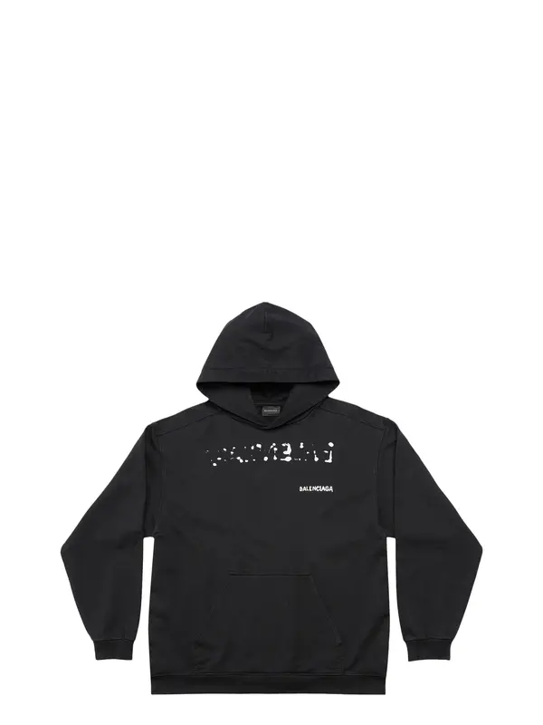 Balenciaga Medium Fit Hoodie - Black