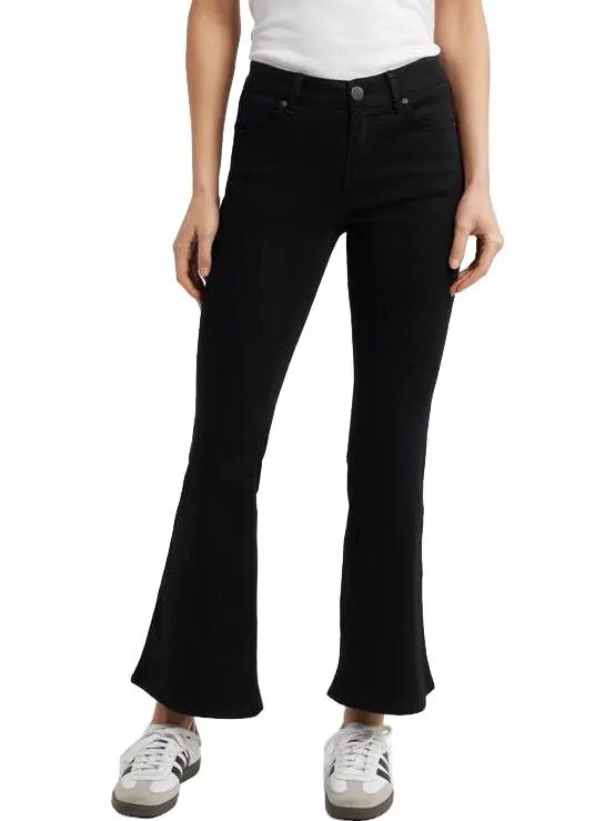 1822 Denim Mid-rise Flare Jeans - Black