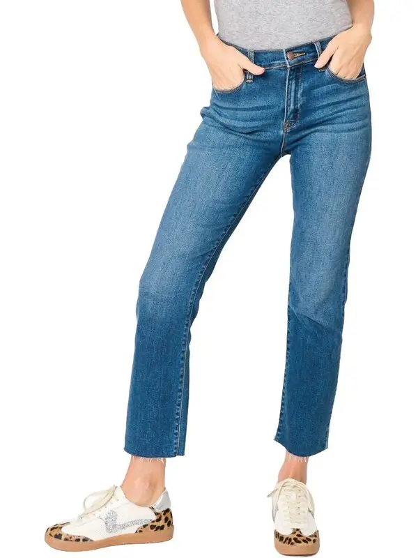 GIBSONLOOK Essential High-waist Cropped Jeans - Medium Blue