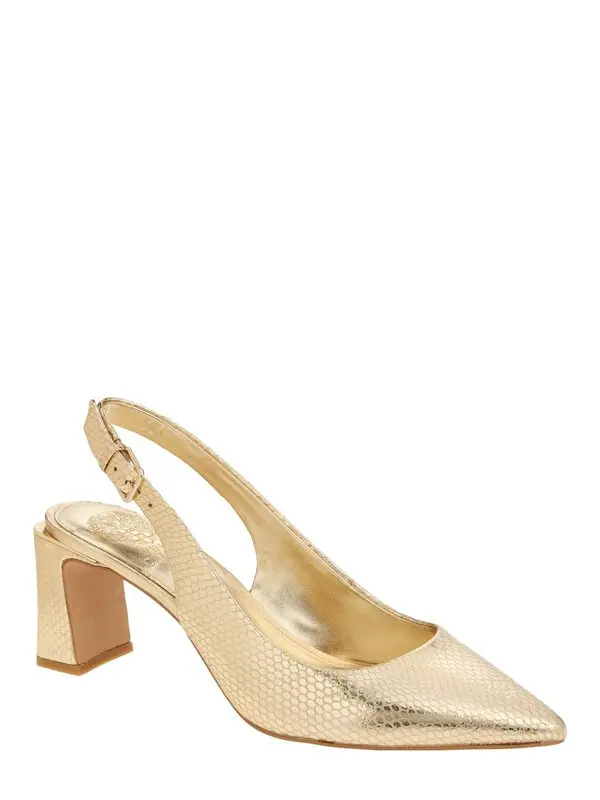 Vince Camuto Hamden Slingback Pumps - Egyptian Gold