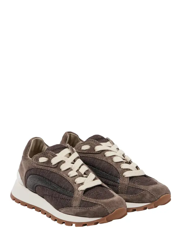 Brunello Cucinelli Suede Sneakers - Brown