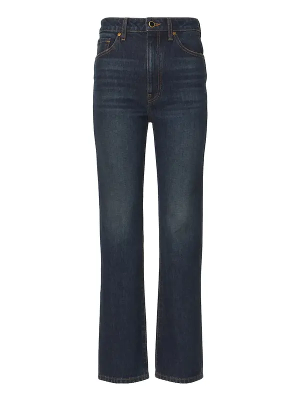 Khaite Abigail High-rise Straight Leg Jeans - Blue