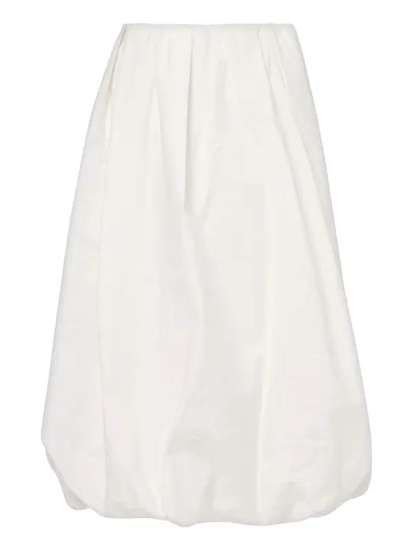 Brunello Cucinelli Cotton-blend Midi Skirt - White