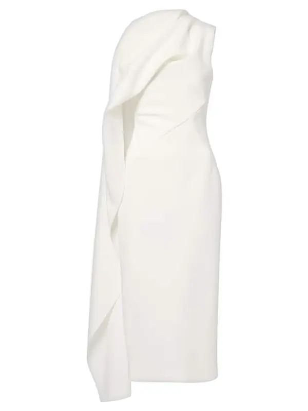 ROKSANDA Bridal Edith Draped Midi Dress - White