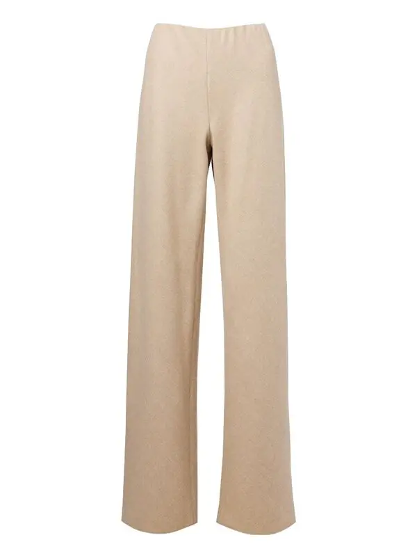 Vince High-rise Wide-leg Wool Blend Pants - Beige
