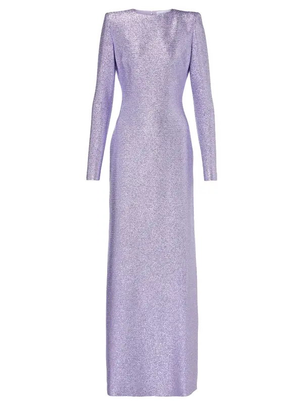 Oscar De La Renta Lamé Gown - Purple
