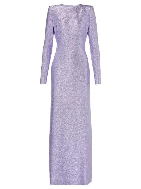 Oscar De La Renta Lamé Gown - Purple