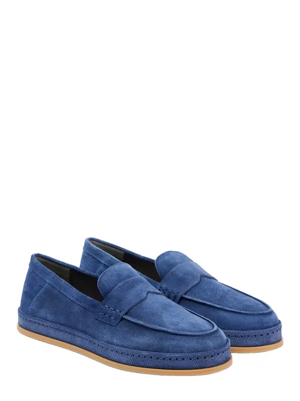 Hogan H683 Suede Loafers - Blue