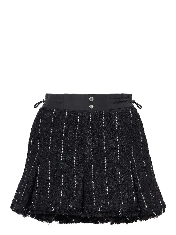 Sacai Striped Tweed Shorts - Black
