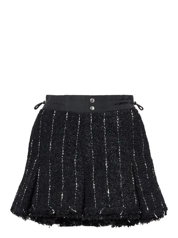 Sacai Striped Tweed Shorts - Black