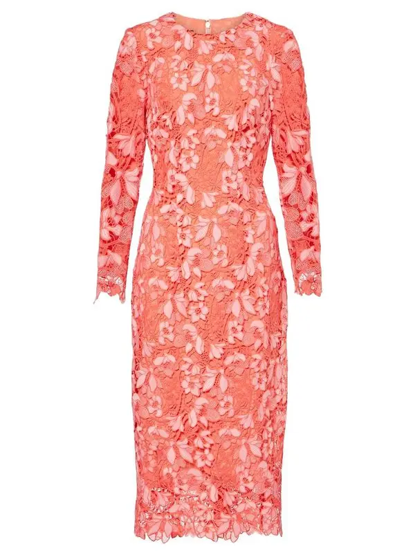 Monique Lhuillier Floral Gown - Orange
