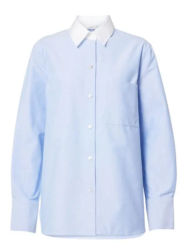 Vince Cotton Oxford Shirt - Blue
